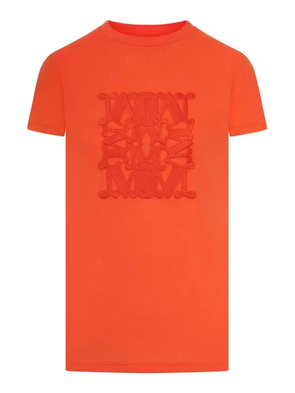 Max Mara Jersey T-shirt With Embroidered Logo - Red