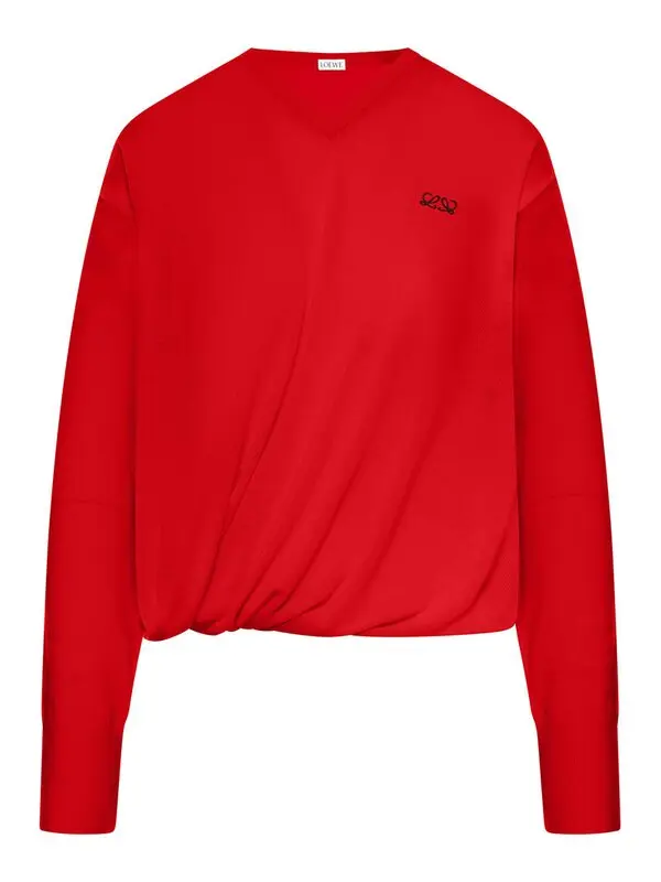 Loewe Draped Merino Wool Sweater