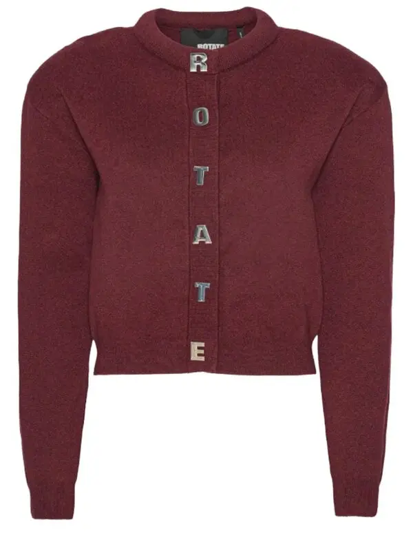 ROTATE BY BIRGER CHRISTENSEN Cardigan With Letters - Multicolor