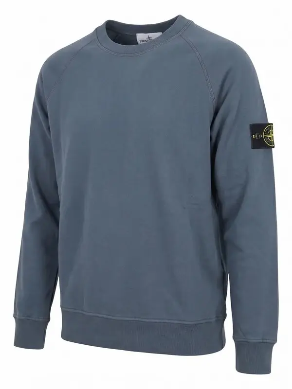 Stone Island Organic Cotton Fleece Sweatshirt - Multicolor