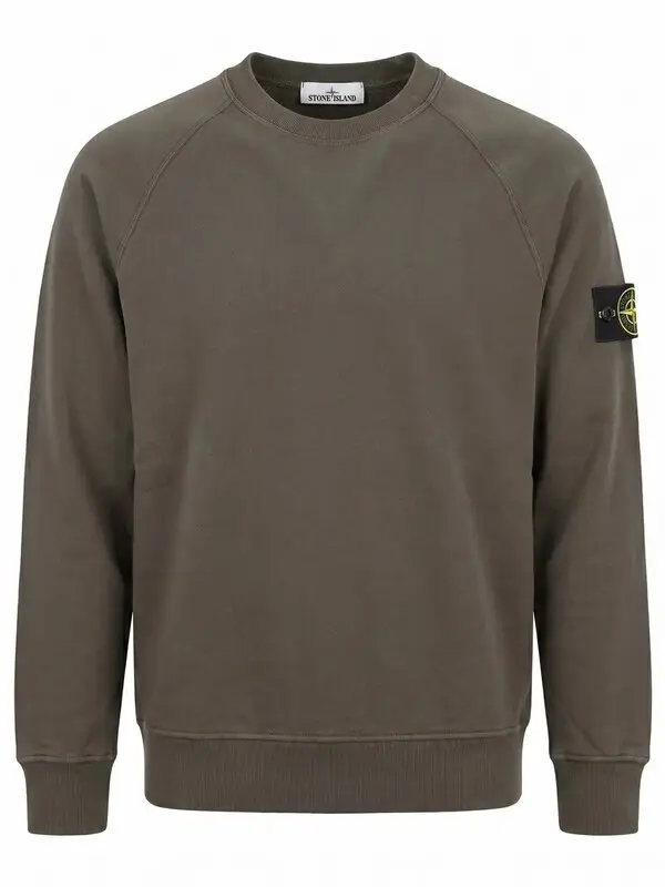 Stone Island Organic Cotton Fleece Sweatshirt - Multicolor