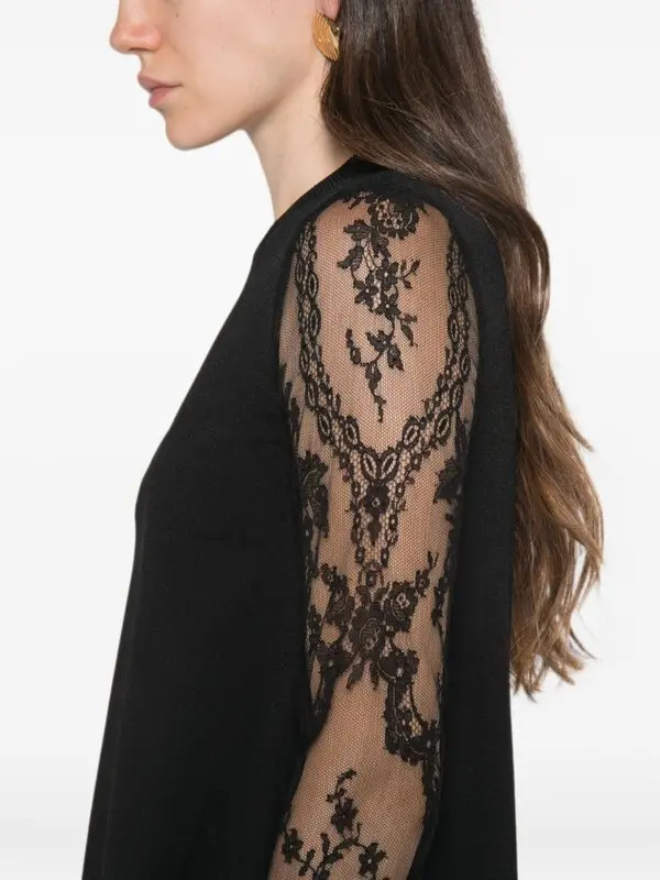 Valentino Garavani Lace Detail Mini Dress