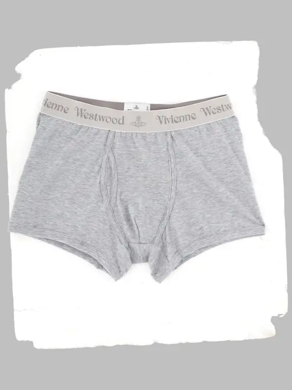 VIVIENNE WESTWOOD Set Da Due Boxer In Cotone - Gray