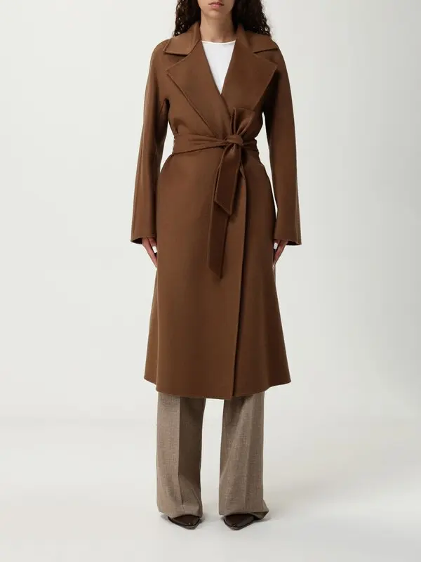 Max Mara Wool And Silk Overcoat - Brown