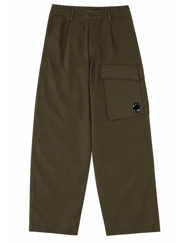 C.P. COMPANY Logo Patch Cargo Trousers - Green