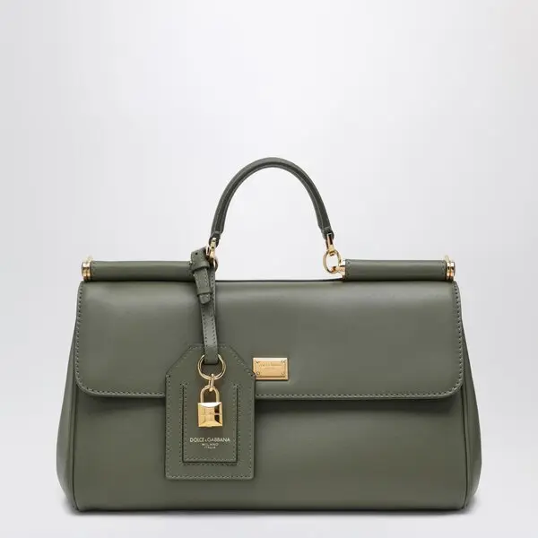 Dolce & Gabbana My Sicily Handbag In Military Leather - Green