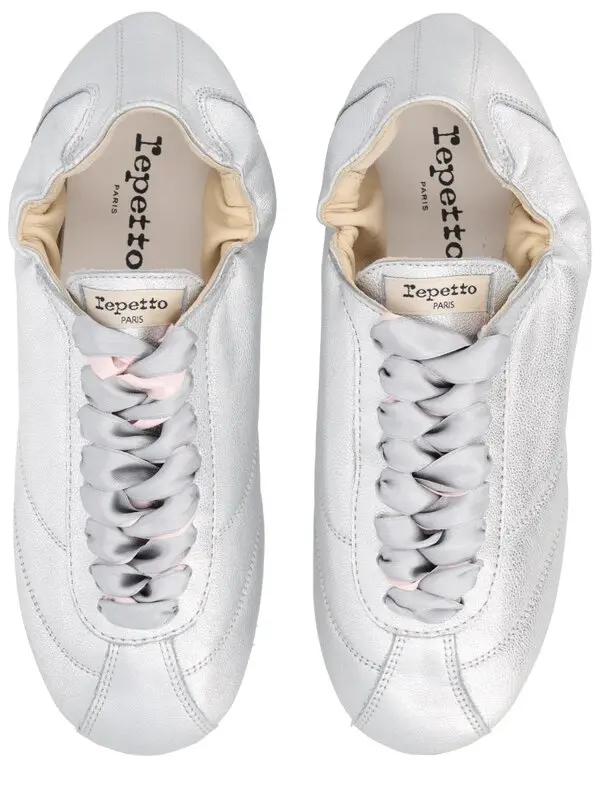 Repetto Sneaker Tennis Silk - Silver