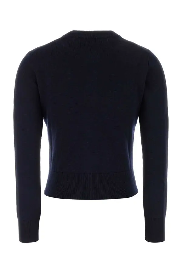 AMI Paris Navy Wool Cardigan
