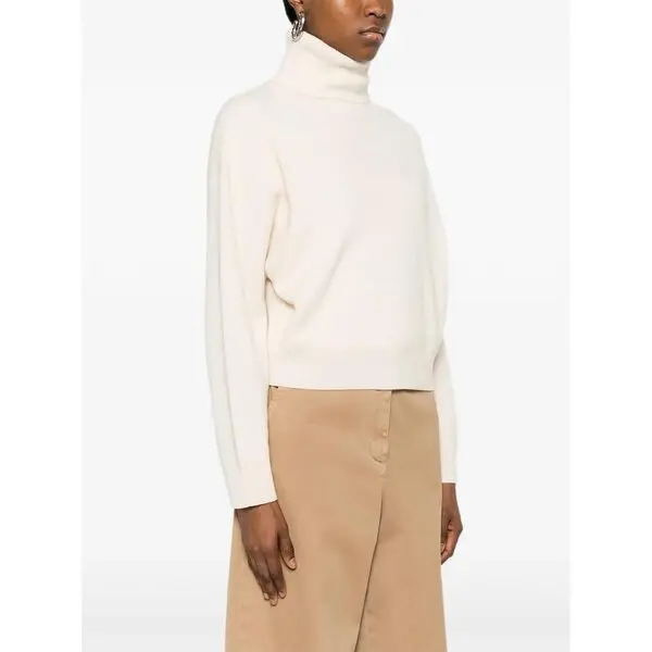 Brunello Cucinelli Roll Neck Knitwear Jumper - White