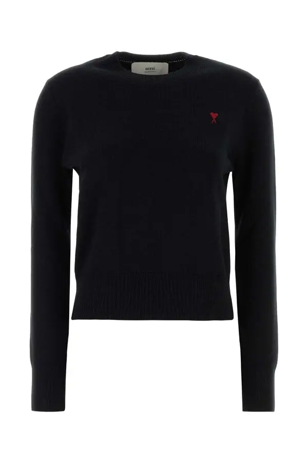 AMI Paris Wool Sweater - Black
