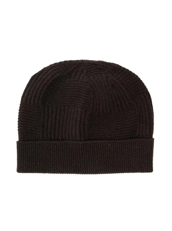 Bottega Veneta Brown Woven Hat In Wool