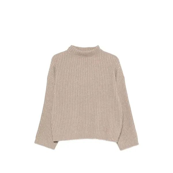 Brunello Cucinelli Ribbed Knit Jumper - Cream