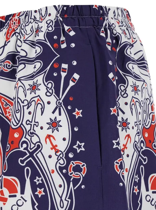 Gucci Bandana Print Cotton Shorts - Multicolor