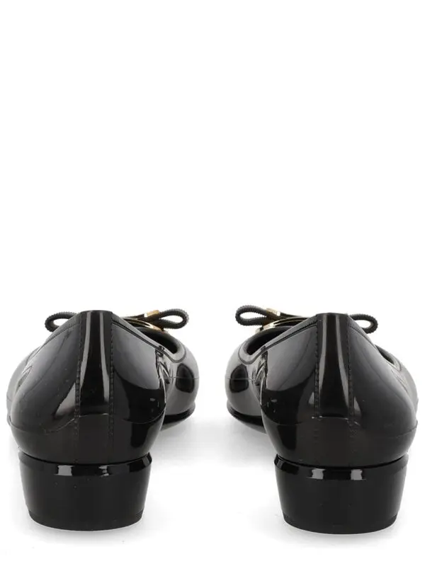 FERRAGAMO Nara Jelly Ballerina - Black