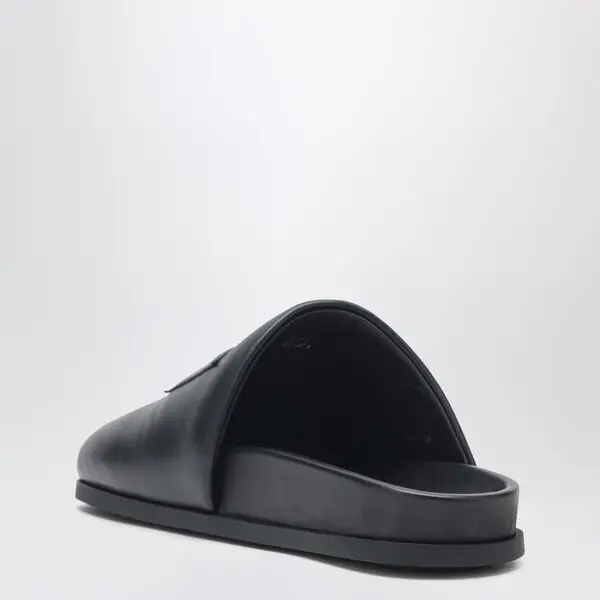 Givenchy Label Flat Mules In Nappa Leather