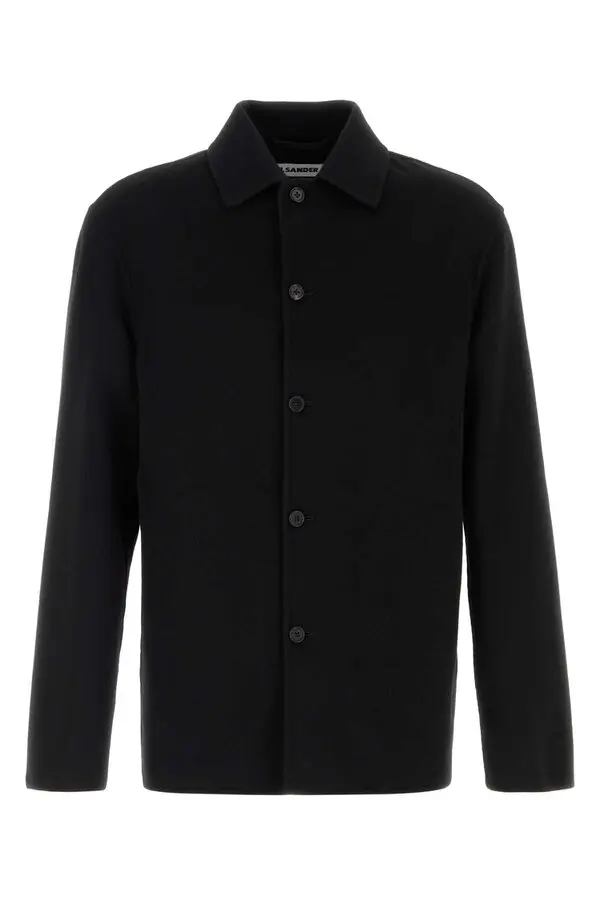 JIL SANDER Wool Blend Shirt - Black
