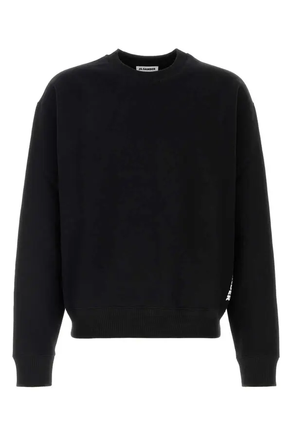 JIL SANDER Cotton Sweatshirt - Black