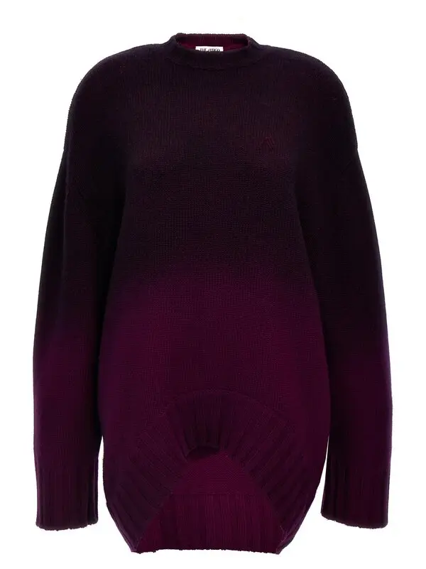 Attico Oversized Knit Dress - Purple