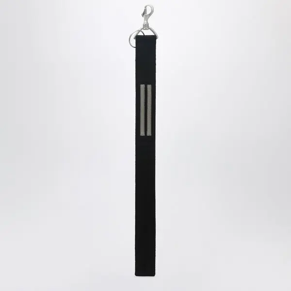 Rick Owens Keychain With Cotton Strap - Black