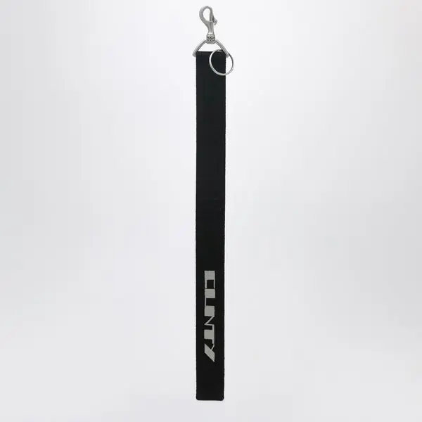 Rick Owens Keychain With Cotton Strap - Black