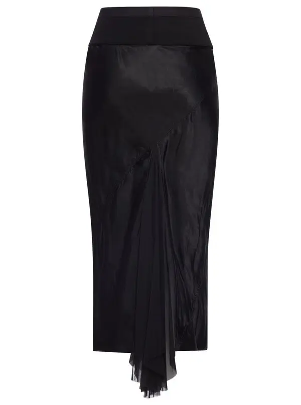 Rick Owens Asymmetrical Midi Skirt