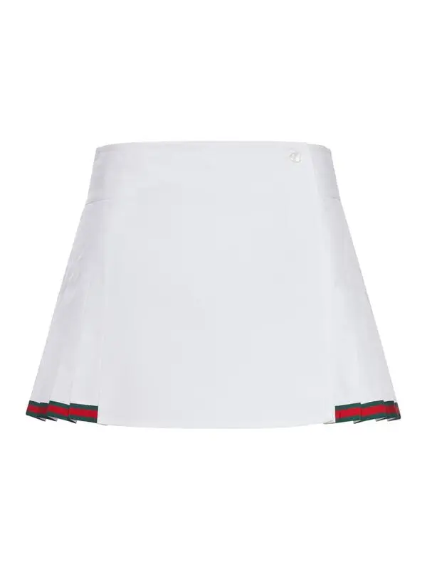 Gucci Short Cotton Poplin Skirt