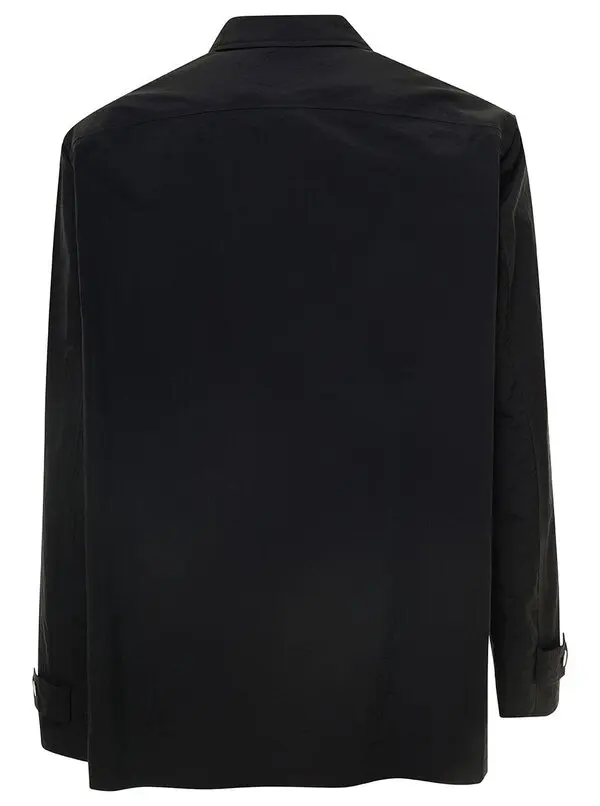 Fendi Blue Jacket With Patch Zipped Pocket And Logo In Nylon - Multicolor