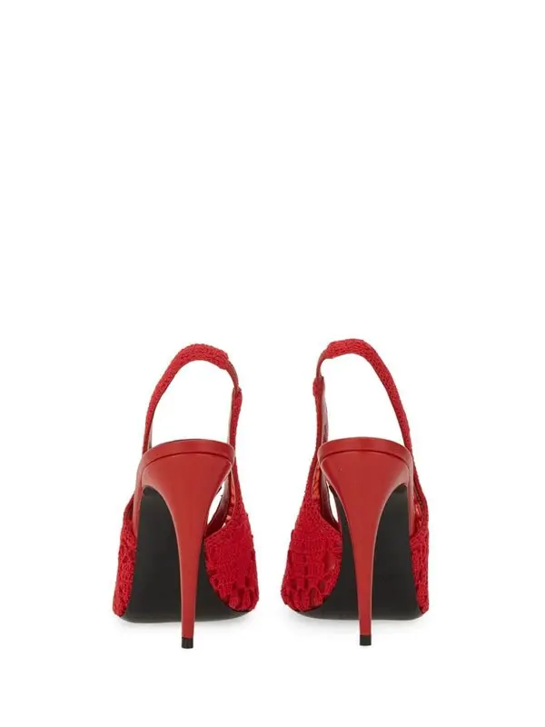 Magda Butrym Crochet Slingback - Red