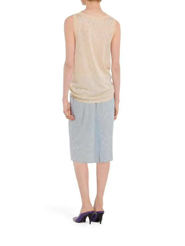 Gucci Silk Top With All-over Gg Pattern