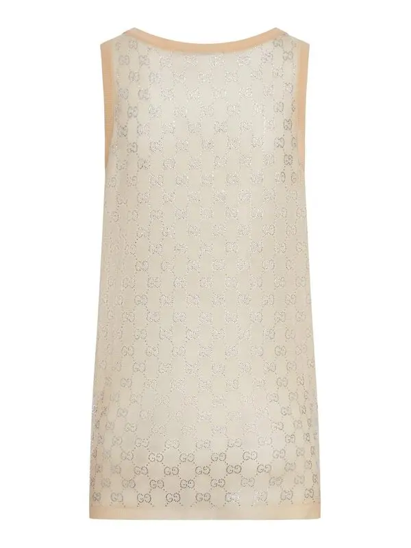 Gucci Silk Top With All-over Gg Pattern
