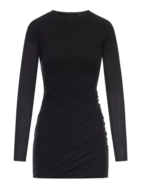 JIL SANDER Double-layered Cotton Mini Dress