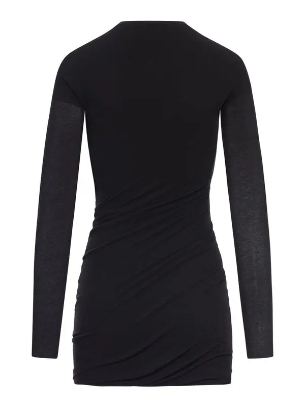 JIL SANDER Double-layered Cotton Mini Dress
