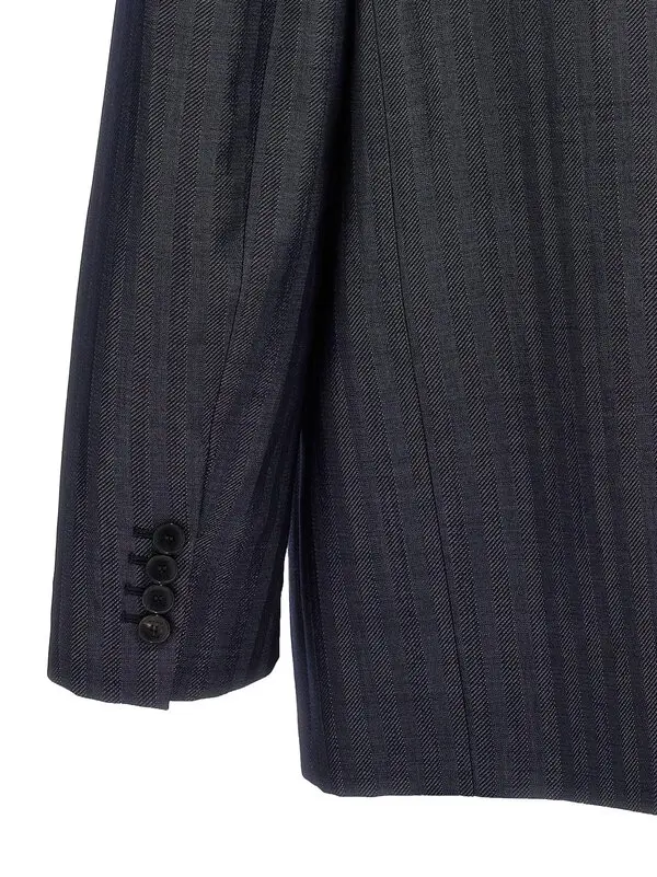 Etro Pegaso' Single-breasted Blazer - Blue