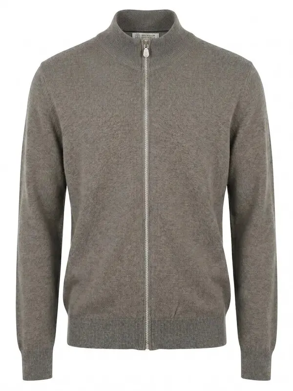 Brunello Cucinelli Cashmere Zip-front Cardigan - Multicolor