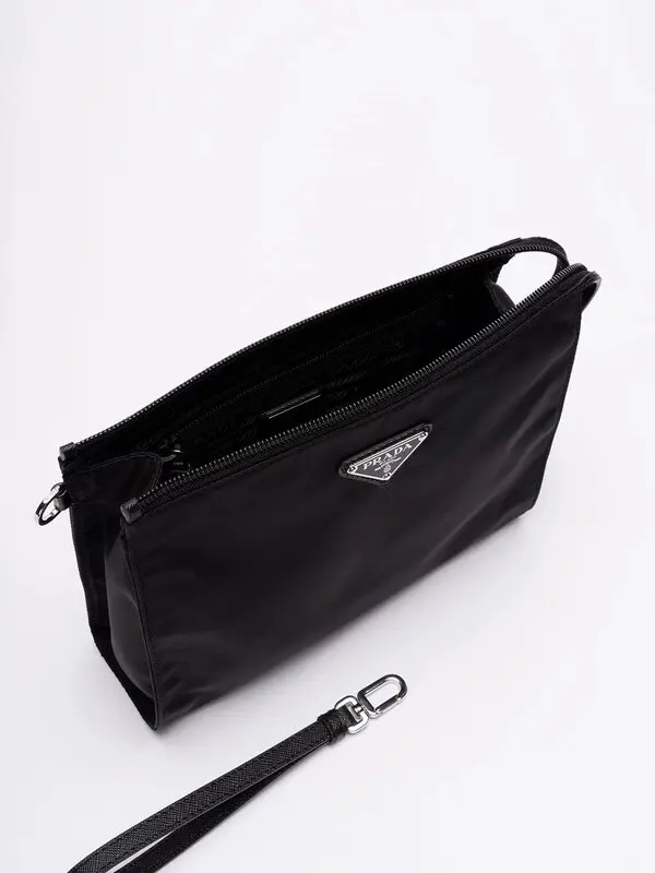 Prada Re-nylon And Saffiano Pouch