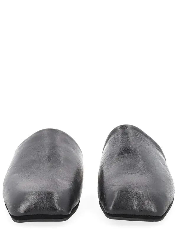 Our Legacy Leather Slipper - Black