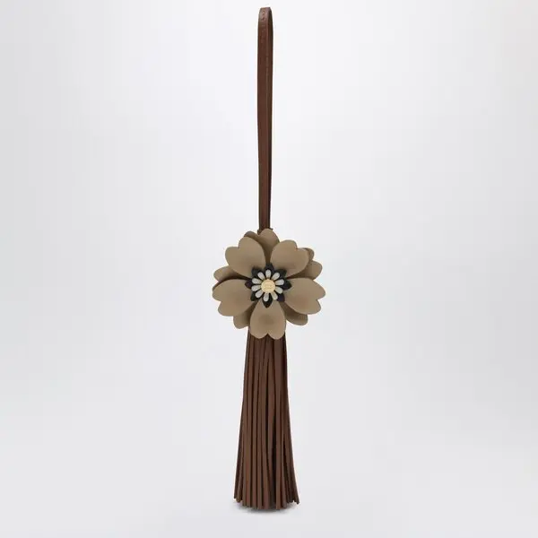 Miu Miu Cognac-colored Nappa Trick With Flower Detail - Brown