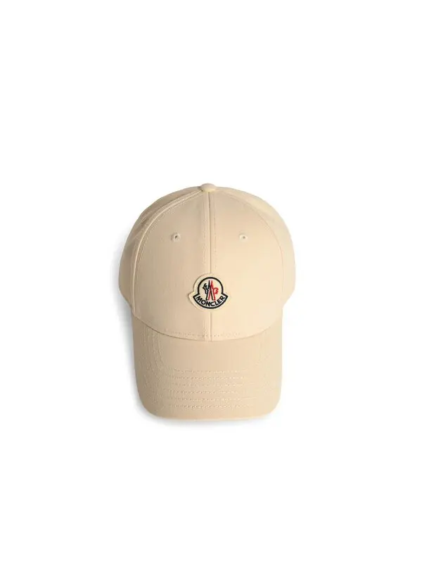Moncler Cotton Baseball Cap - Cream