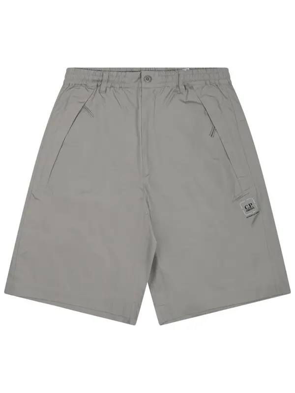 C.P. COMPANY Logo Cotton Shorts - Gray