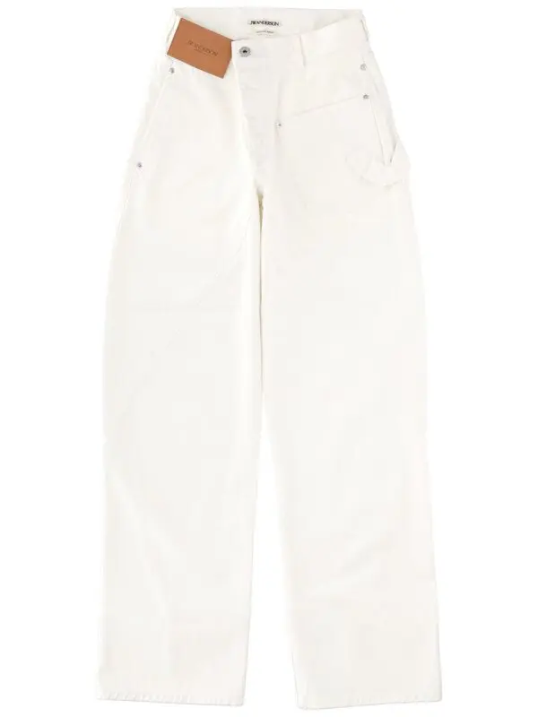 JW Anderson Jeans With Logo Patch - White