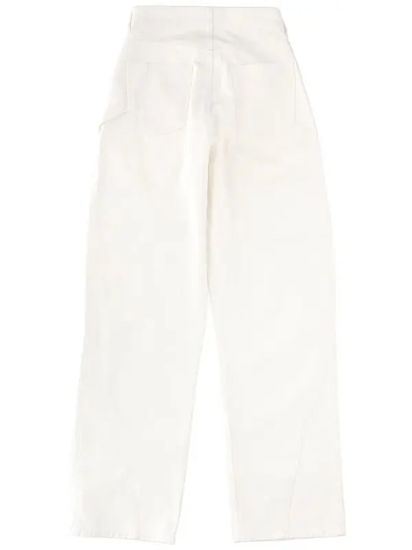 JW Anderson Jeans With Logo Patch - White