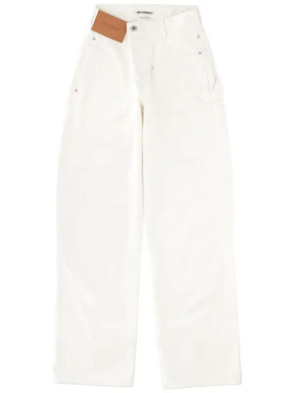 JW Anderson Jeans With Logo Patch - White