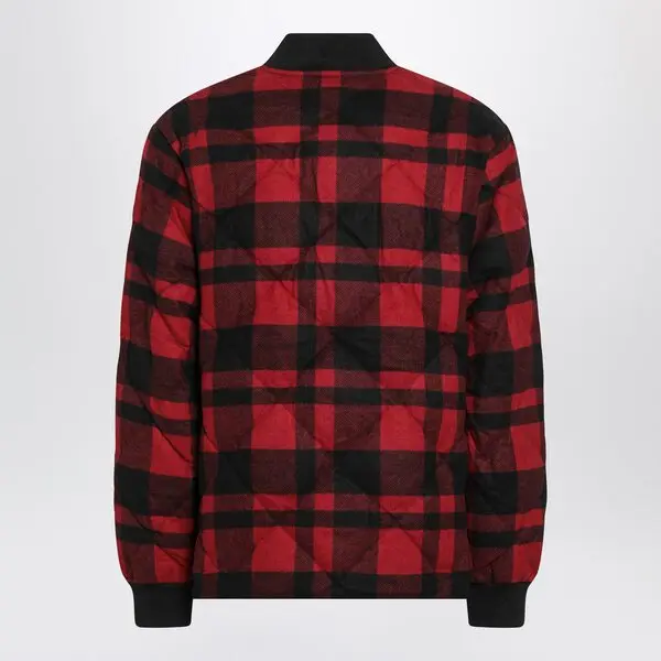 Polo Ralph Lauren Red And Black Quilted Check Bomber - Pink