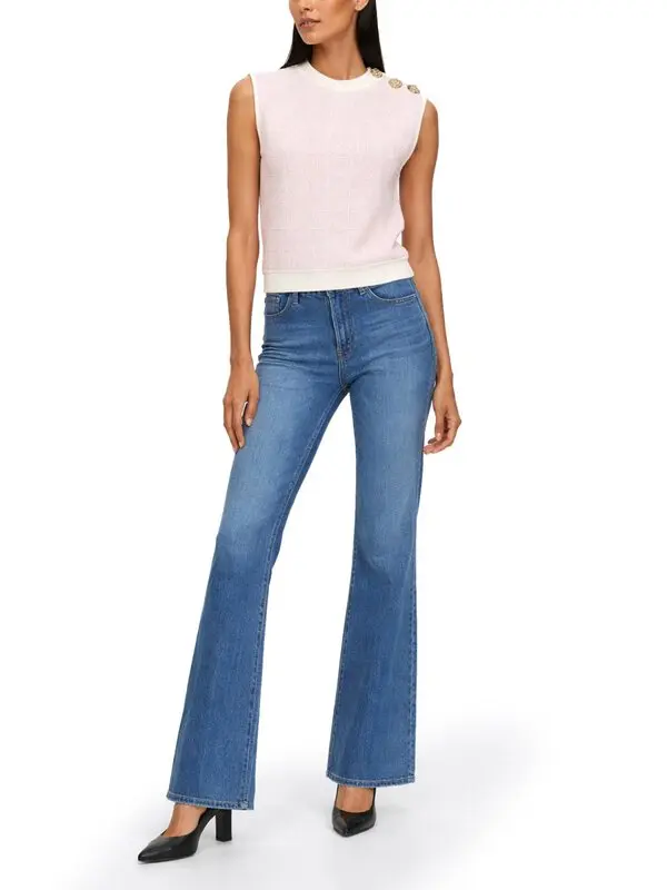 Balmain Sleeveless Top With Jewel Buttons