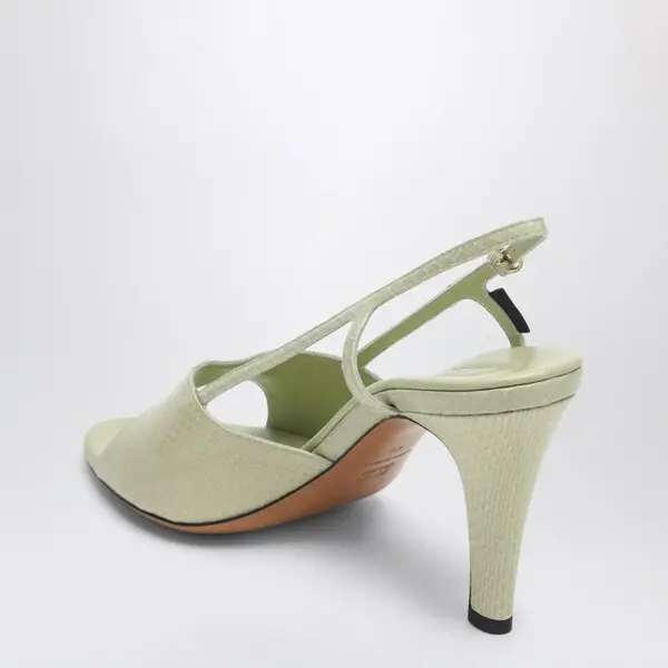 Miu Miu Pistachio-colored Ayers Slingback Sandals - Green