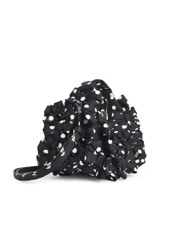 GANNI Hobo Mini Bag In Fabric - Black