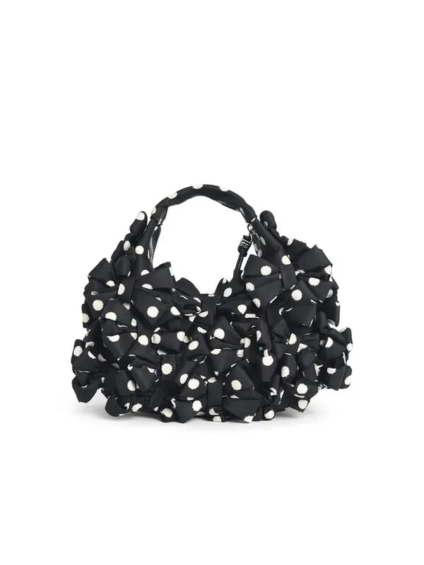 GANNI Hobo Mini Bag In Fabric - Black