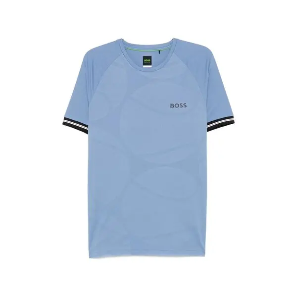 BOSS T-shirt With Logo Print And Contrast Trim