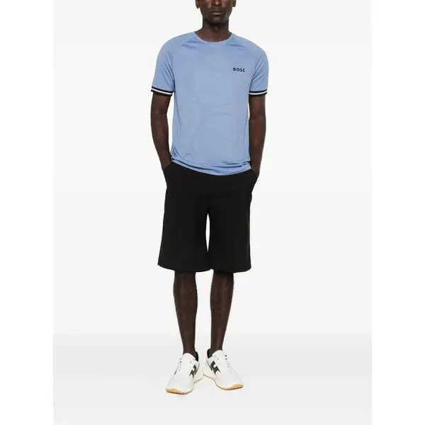 BOSS T-shirt With Logo Print And Contrast Trim