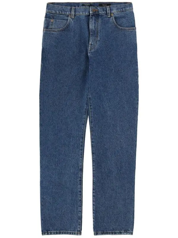 Balmain Straight Denim Jeans - Blue